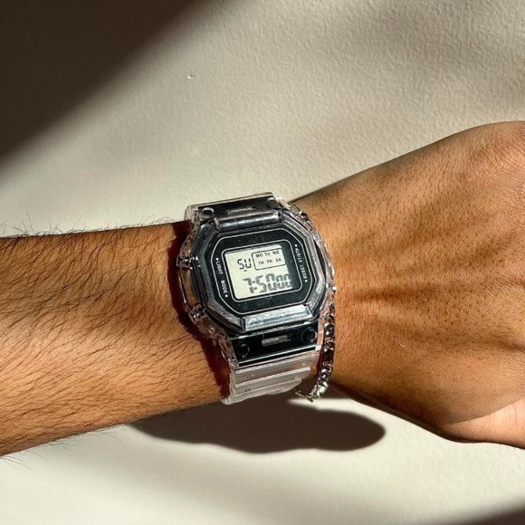 Accessories | Y2k 200s Vintage Retro Style Black Transparent Digital ...